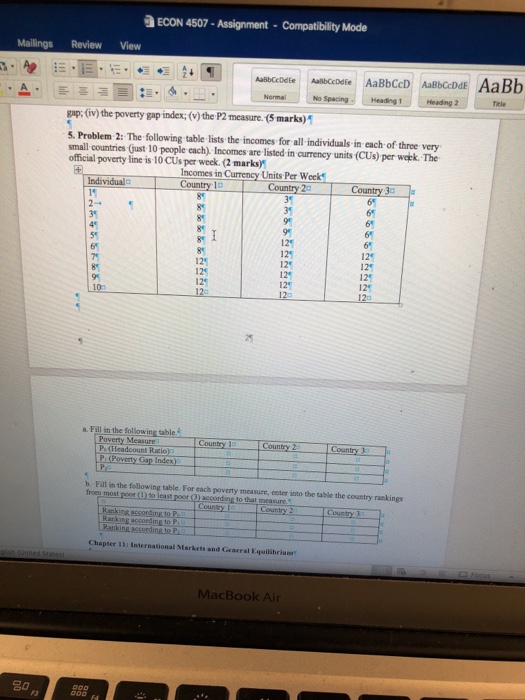 Solved ECON 4507-Assignment- Compatibility Mode Mailings | Chegg.com