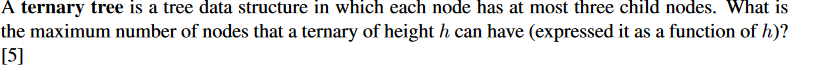 Solved A ternary tree is a tree data structure in which each | Chegg.com