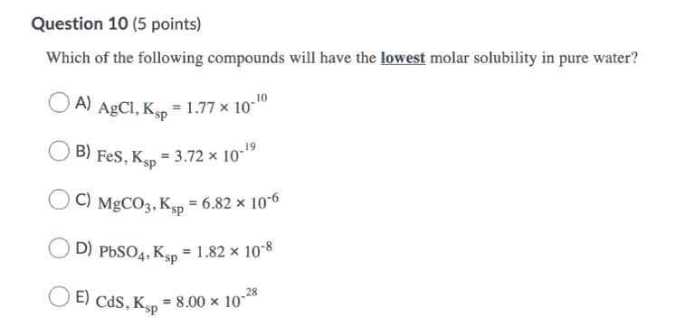 Solved Question 9 (5 points) Determine the pH of a 0.188 M | Chegg.com