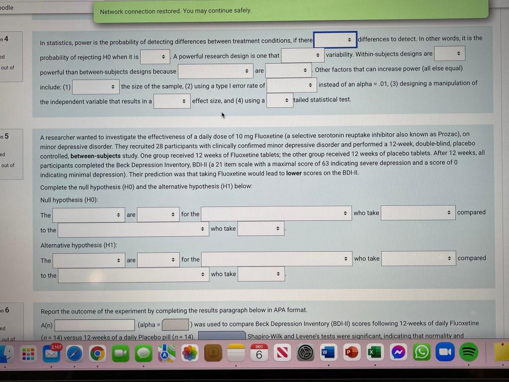 podle Network connection restored. You may continue | Chegg.com