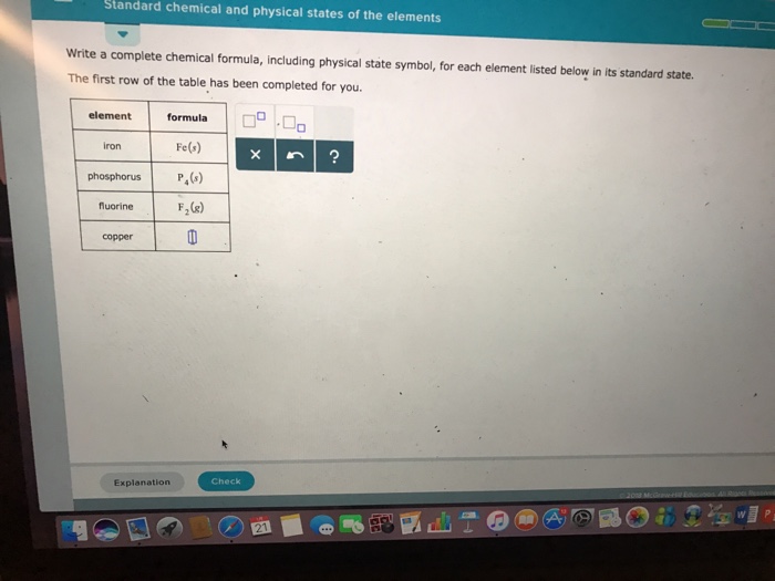 Solved Standard chemical and physical states of the elements | Chegg.com Solved Standard chemical and physical states of the elements | Chegg.com