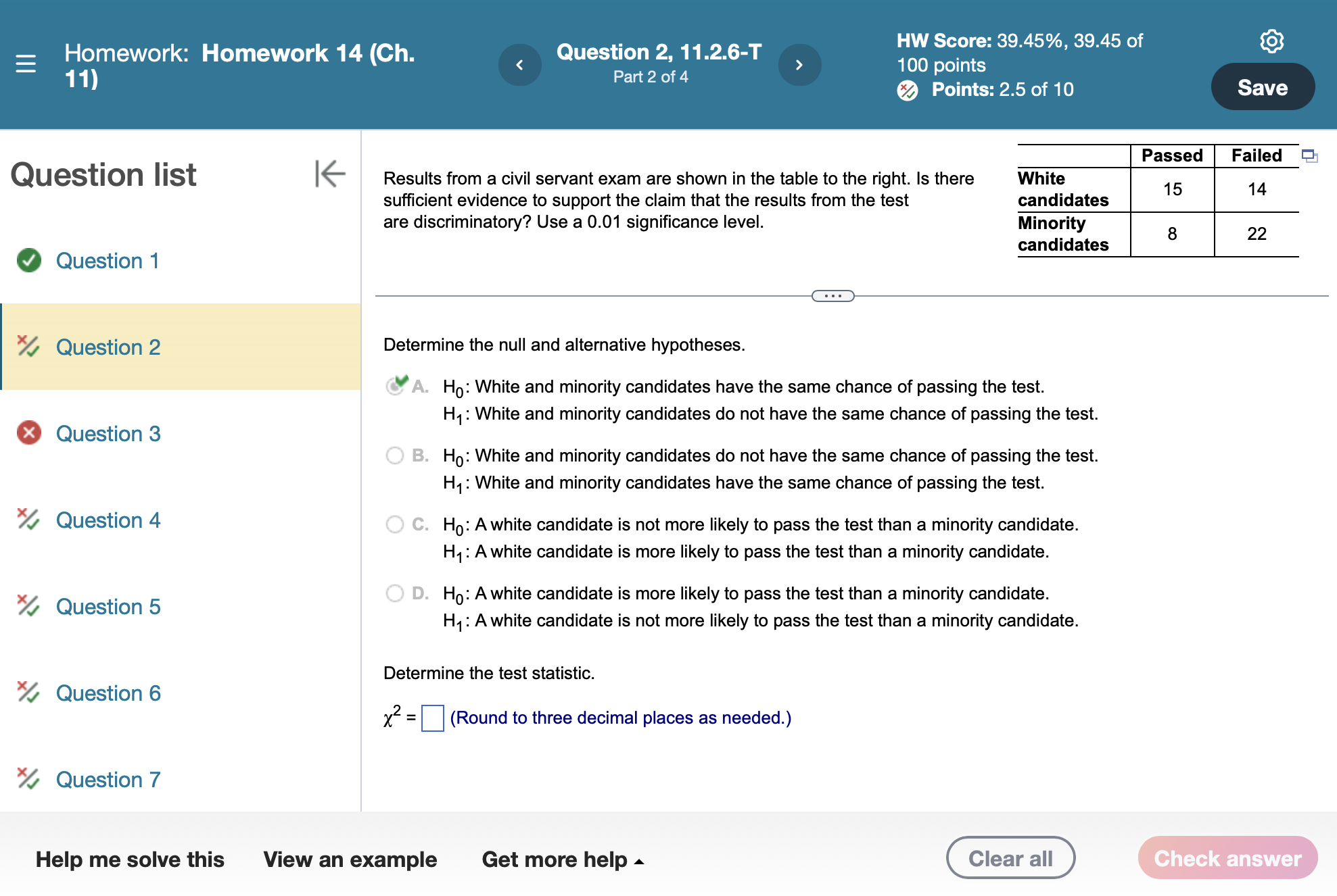 Solved Homework: Homework 14 (Ch. Question 2, 11.2.6-T HW | Chegg.com