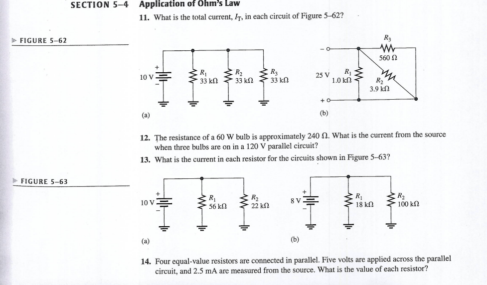 Solved SECTION 5-4 Application of Ohm's Law 11. What is the | Chegg.com
