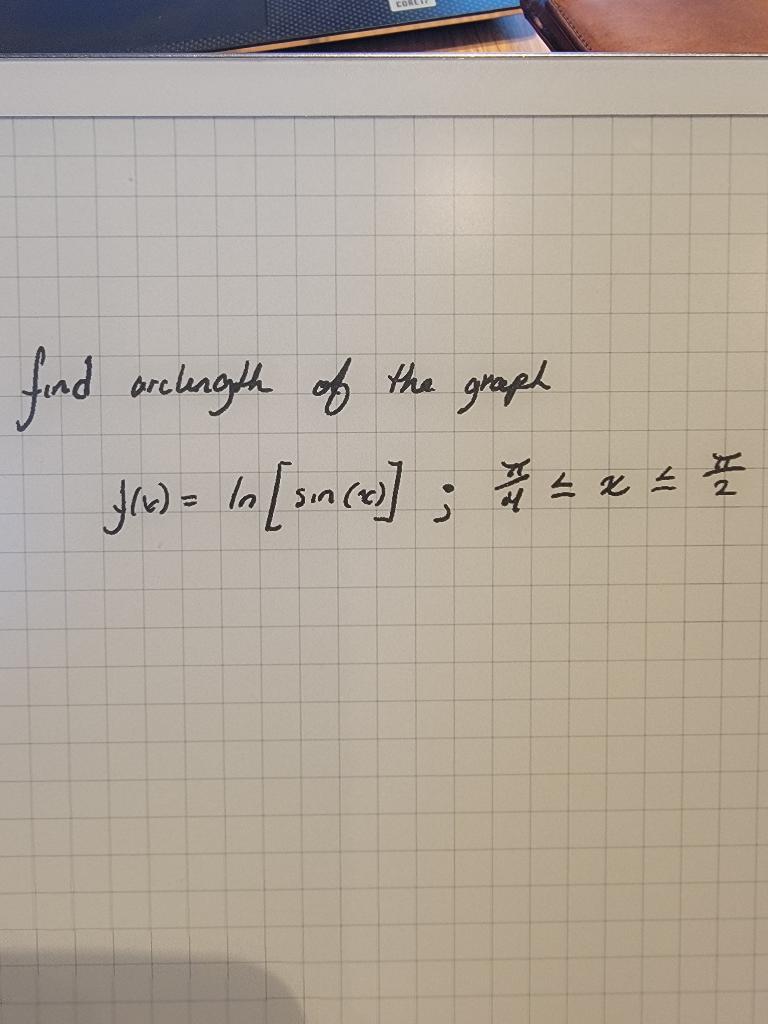 Solved find arclength of the graph f(x)=ln[sin(x)];4π⩽x⩽2π | Chegg.com