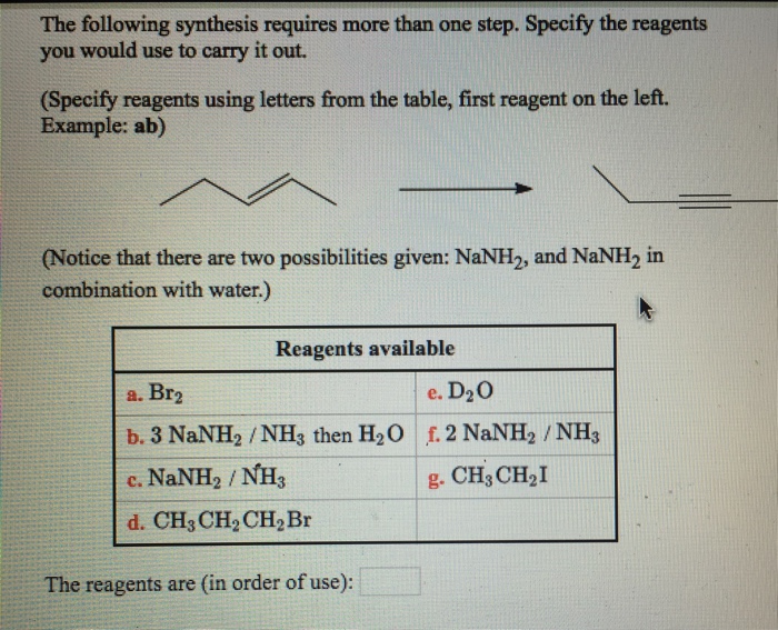 Solved The following synthesis requires more than one step. | Chegg.com