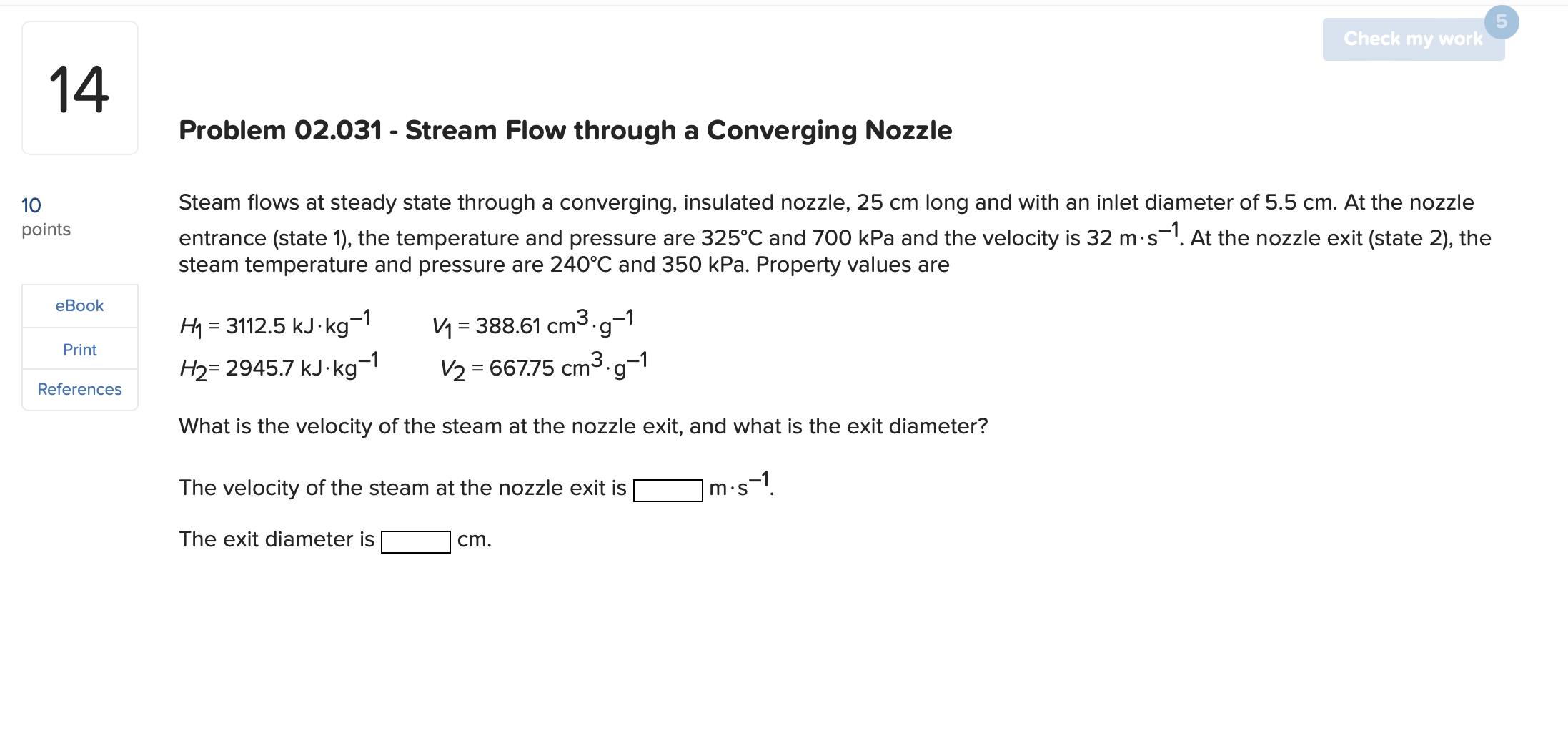 Solved please show all steps, unit convesions, define all | Chegg.com