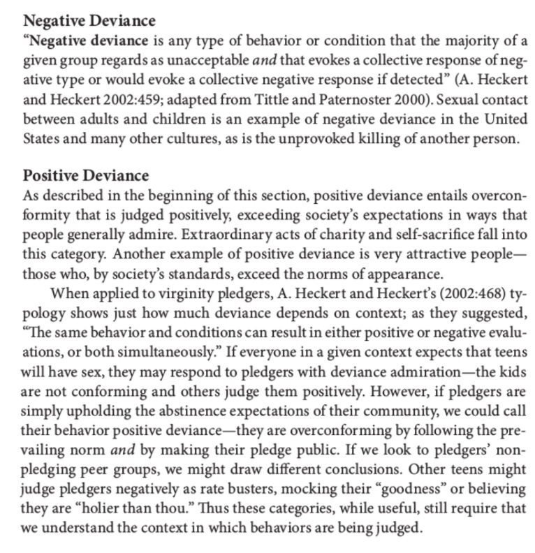 Solved Negative Deviance "Negative deviance is any type of | Chegg.com