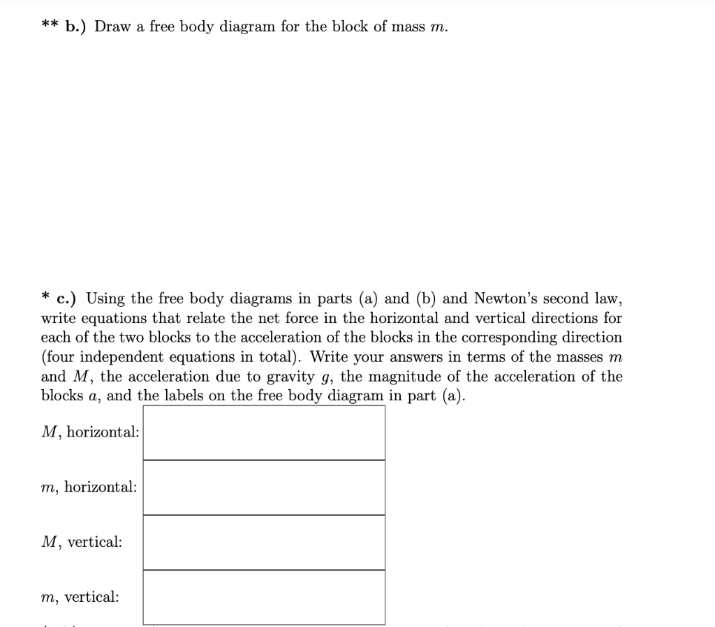 Solved "Levitating" a Block Two blocks of mass M and m slide | Chegg.com