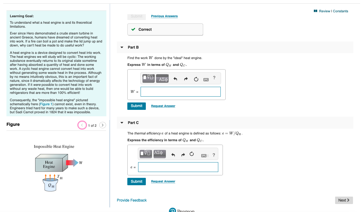Solved u Review | Constants Submit Previous Answers Learning | Chegg.com