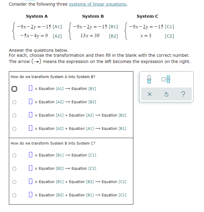 Solved Consider the following three systems of linear | Chegg.com