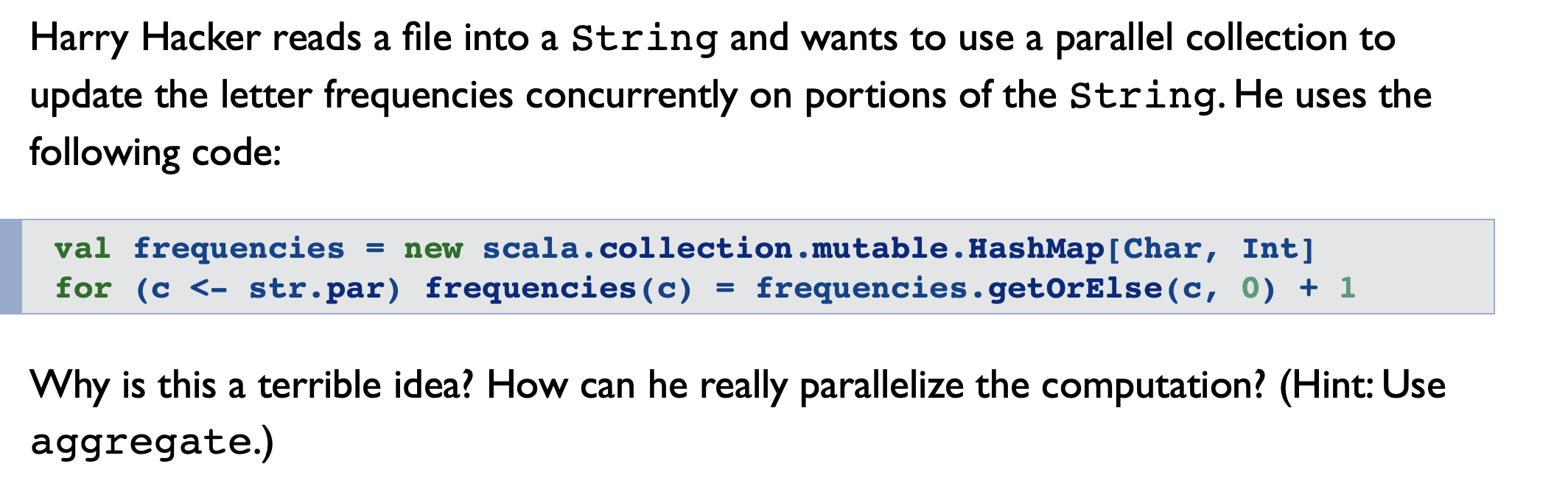 Harry Hacker reads a file into a String and wants to | Chegg.com