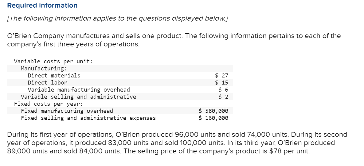 Solved Assume the company uses absorption costing and a FIFO | Chegg.com