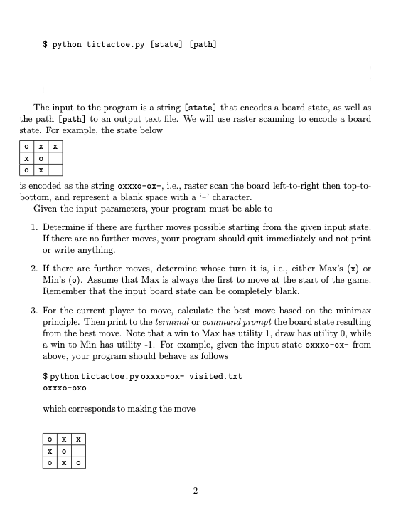 Solved Tic Tac Toe using Minimax Algorithm and | Chegg.com