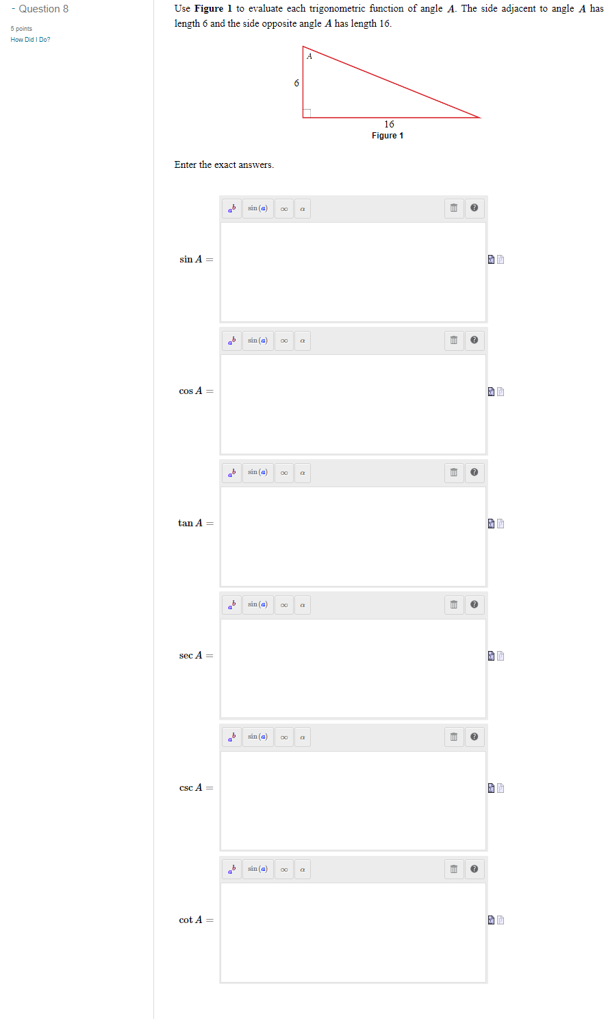 Solved Use Figure 1 to evaluate each trigonometric function | Chegg.com