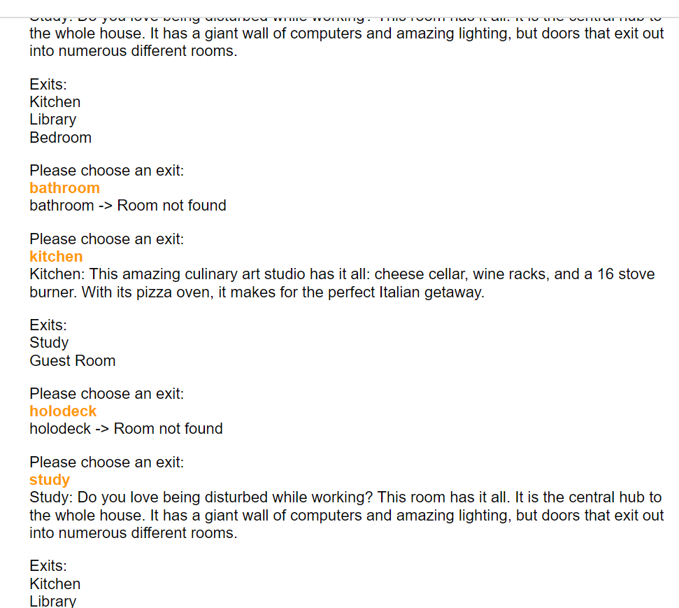 Solved Step 3: AdventureMap Class - Create a class named | Chegg.com