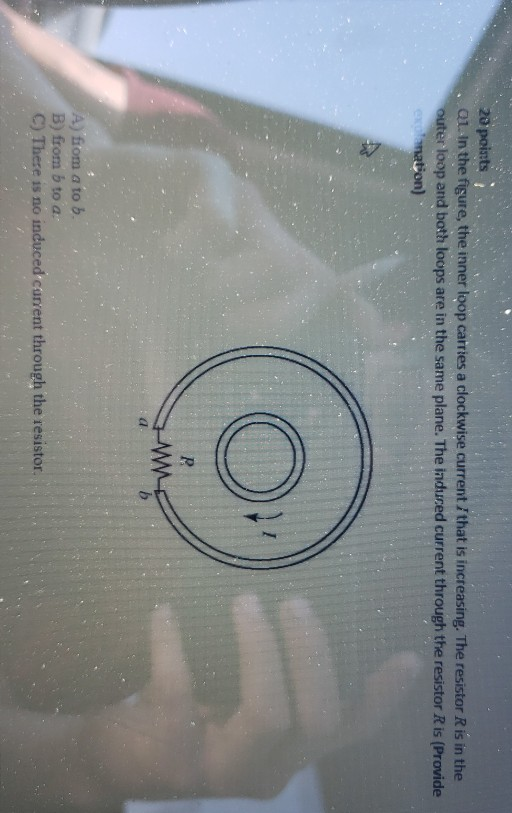 Solved 20 points . Qu. In the figure, the inner loop carries | Chegg.com