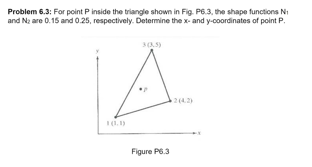 Solved Problem 6.3: For point P inside the triangle shown in | Chegg.com