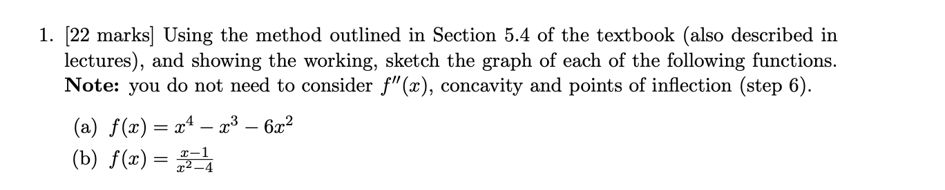Solved 1. [22 marks] Using the method outlined in Section | Chegg.com