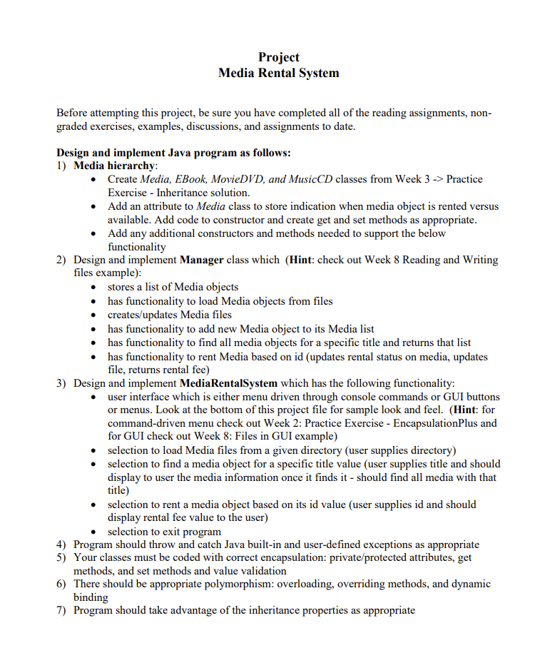 Solved Before attempting this project, be sure you have | Chegg.com