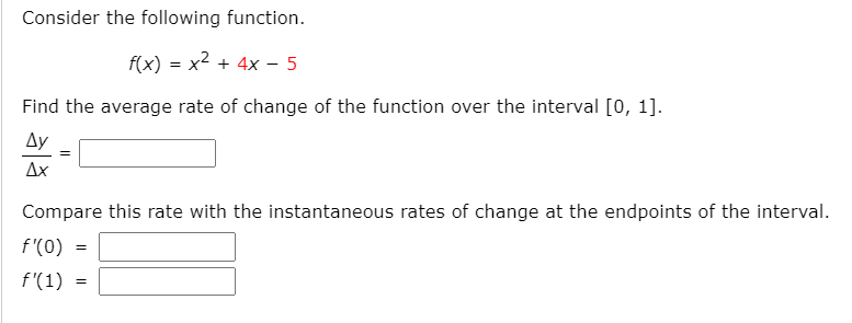 Solved Consider the following function. f(x) = x2 + 4x - 5 | Chegg.com