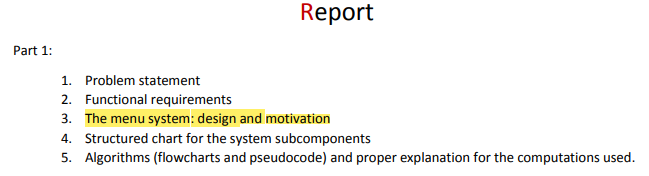 Programming Language Fundamentals menu system | Chegg.com