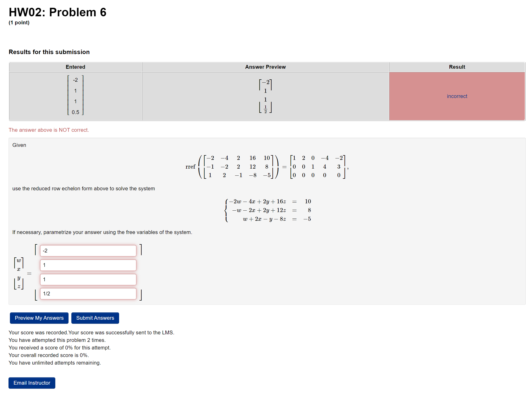 Solved HW02: Problem 6 (1 point) Results for this submission | Chegg.com