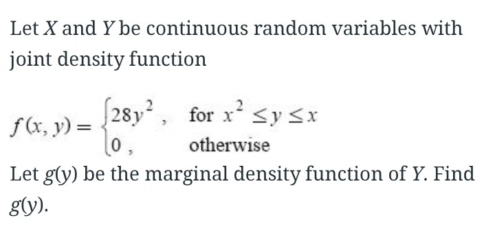 Solved Let X And Ybe Continuous Random Variables With Joint 