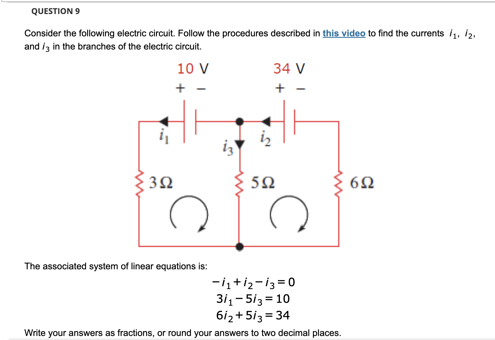 Solved Consider the following electric circuit. Follow the | Chegg.com