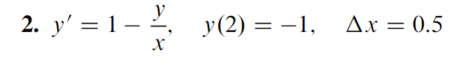 Solved In Problems 1-4, use Euler's method to calculate the | Chegg.com