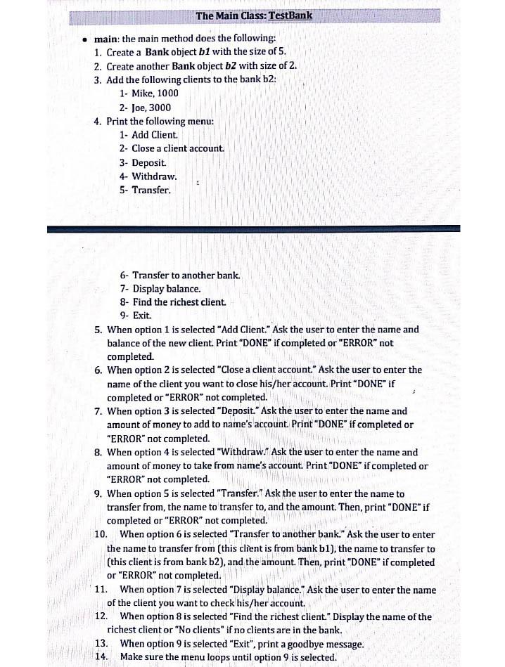 Solved write this java program Here are the UML diagram and | Chegg.com