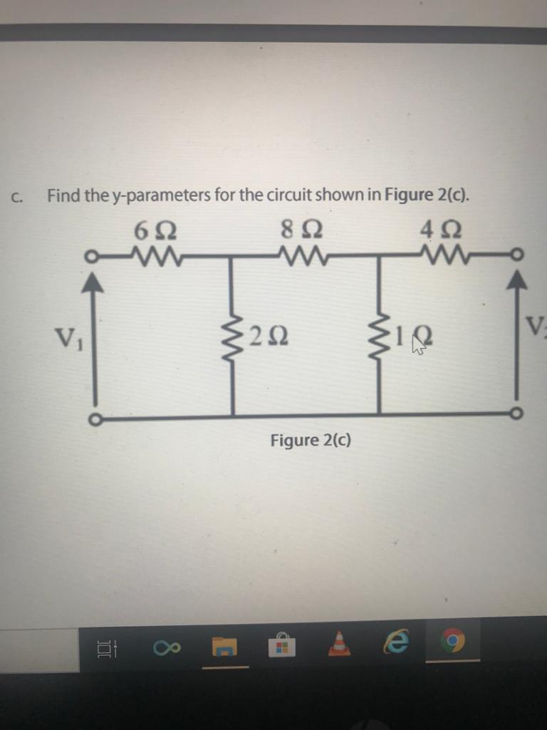 Solved C. Find the y-parameters for the circuit shown in | Chegg.com