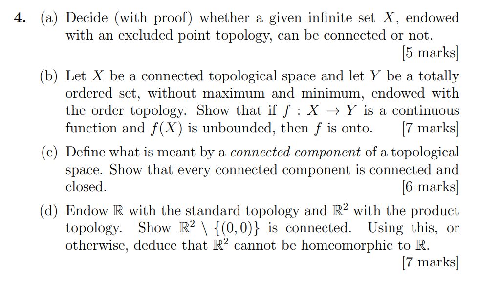 Solved 4. (a) Decide (with proof) whether a given infinite | Chegg.com