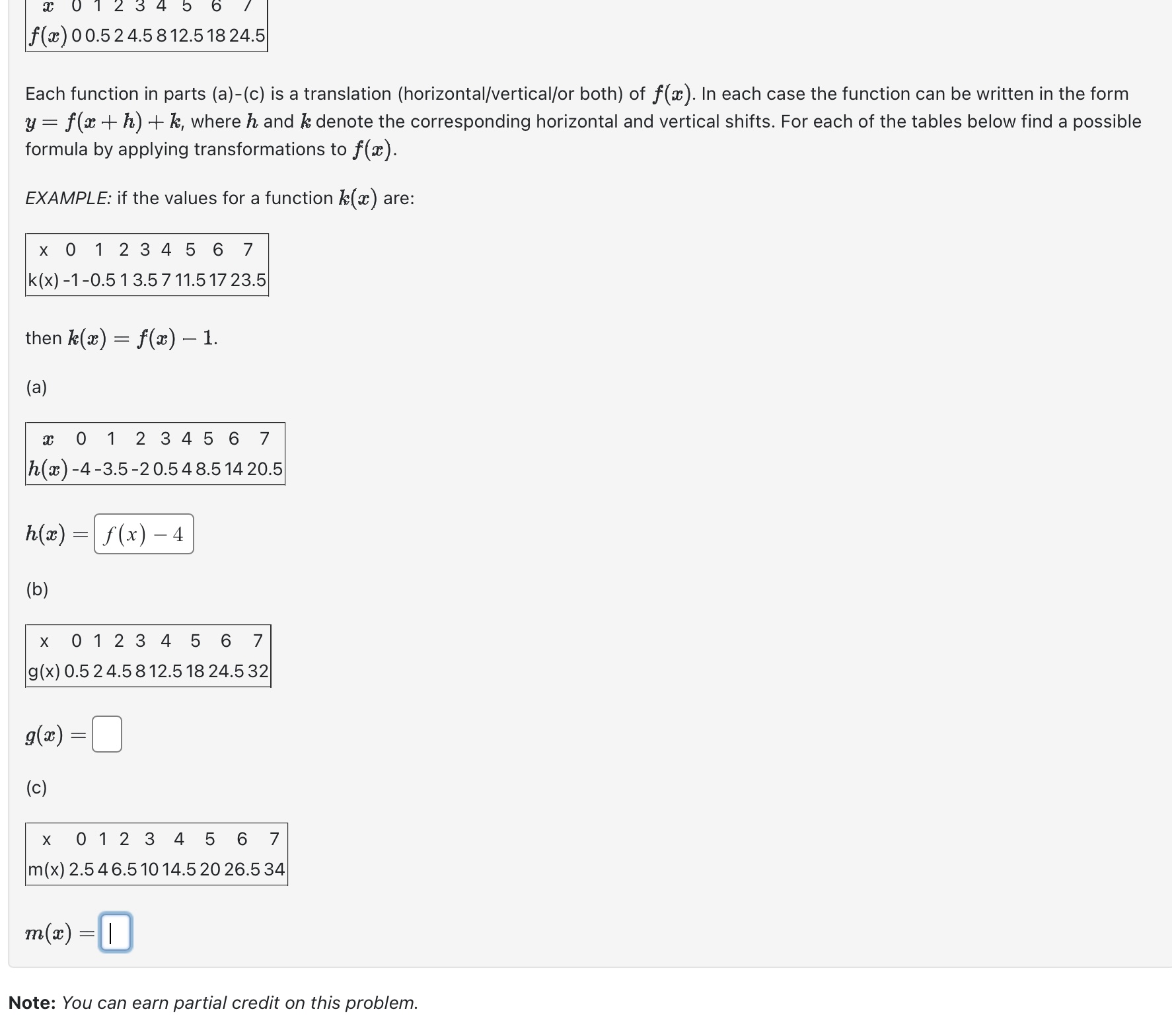 Solved Each function in parts (a)-(c) ﻿is a translation | Chegg.com