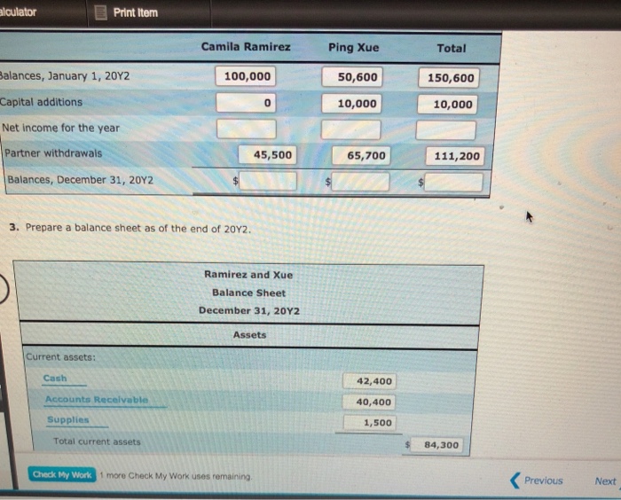 Solved Financial Statements for Partnership The ledger of | Chegg.com