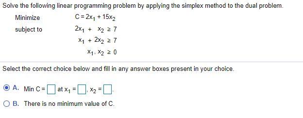 Solved Solve the following linear programming problem by | Chegg.com
