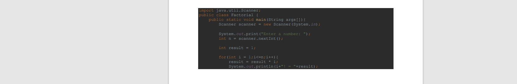 Solved Factorial Java Code I Have Gotten The Code So That It 