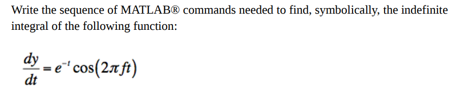 Solved Write the sequence of MATLAB R commands needed to | Chegg.com
