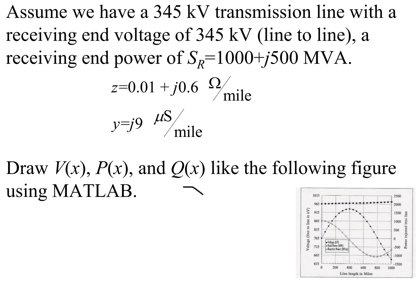 Assume we have a 345kV transmission line with a | Chegg.com