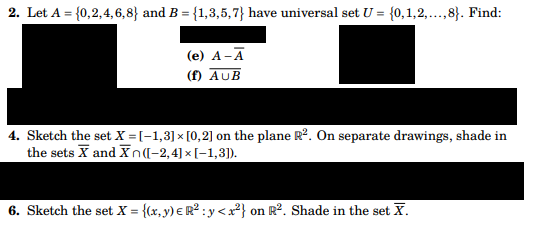 Solved 2e 2f 4 6 let A {0 2 4 6 8} and B {1 3 5 7}