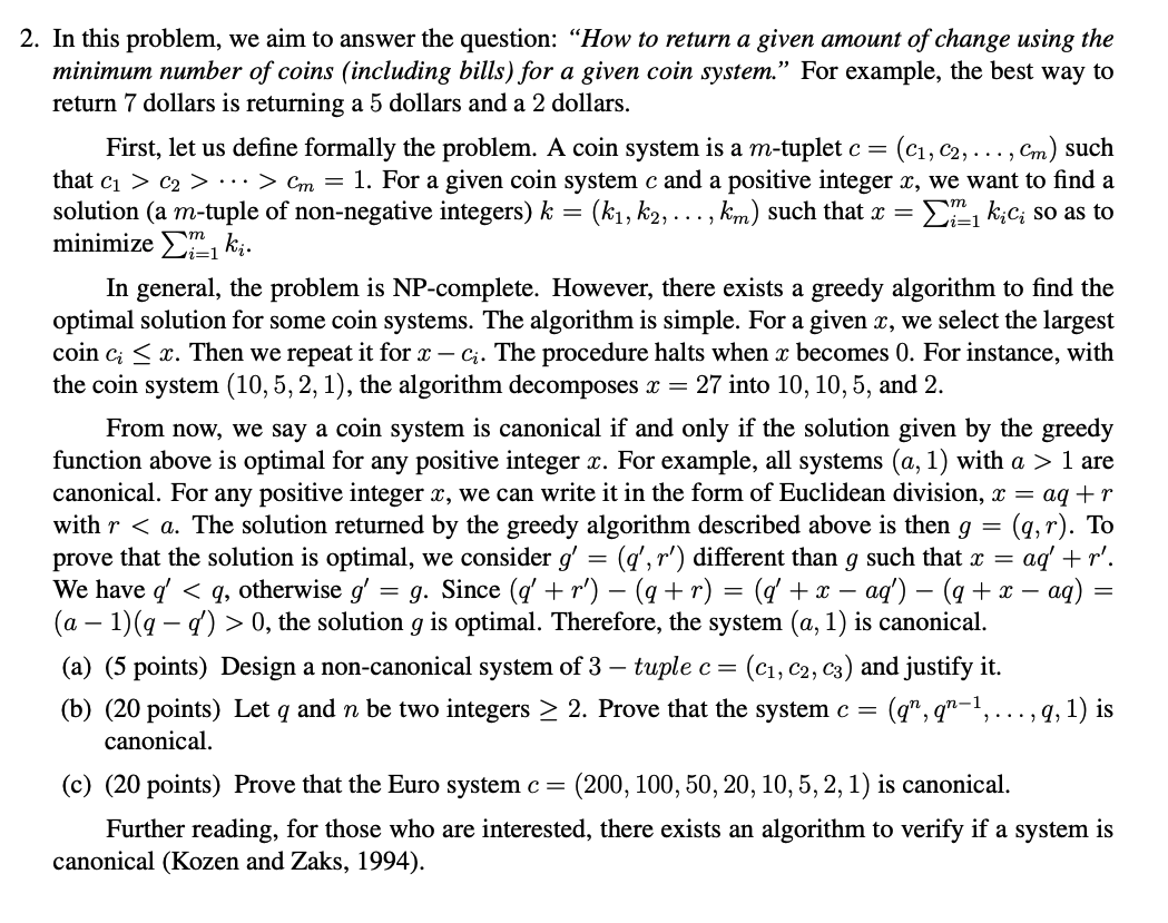 Solved 2. In this problem, we aim to answer the question: | Chegg.com