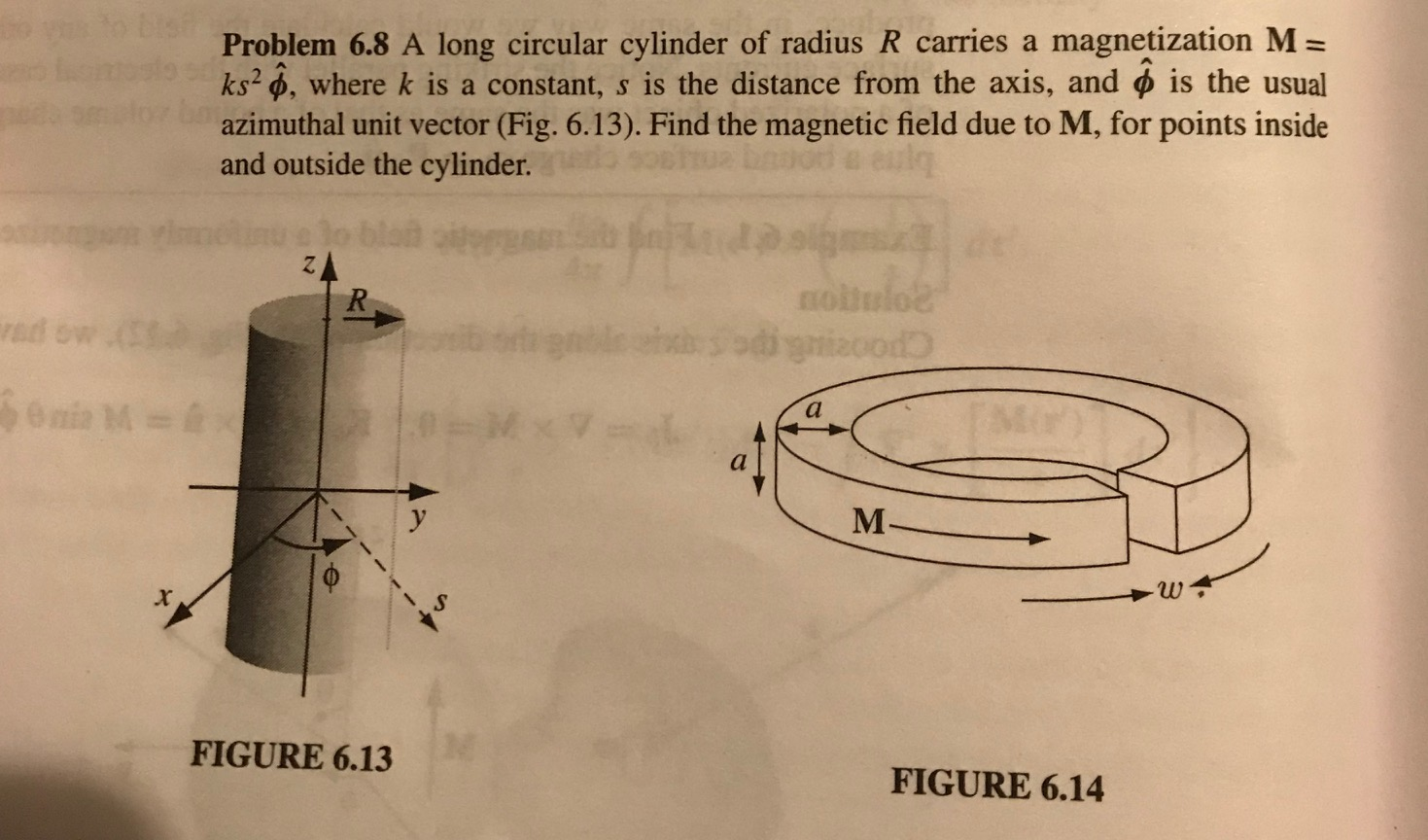 Solved Problem 6.8 A long circular cylinder of radius R | Chegg.com