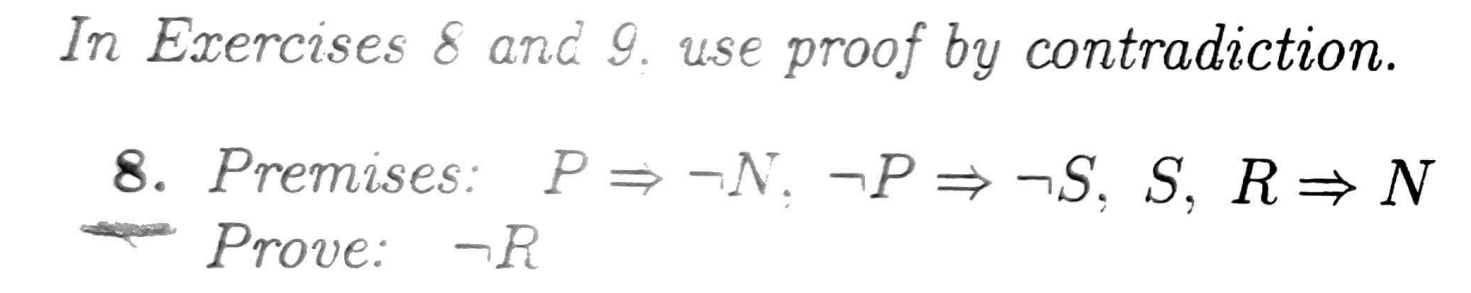 Solved In Exercises 8 and 9. use proof by contradiction. 8. | Chegg.com