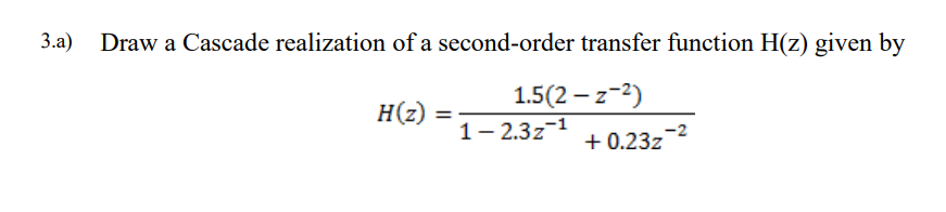 Cascade Realization Diagram Of 2nd Order Functions Cascade A