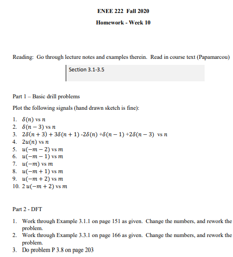 Solved ENEE 222 Fall 2020 Homework - Week 10 Reading: Go | Chegg.com