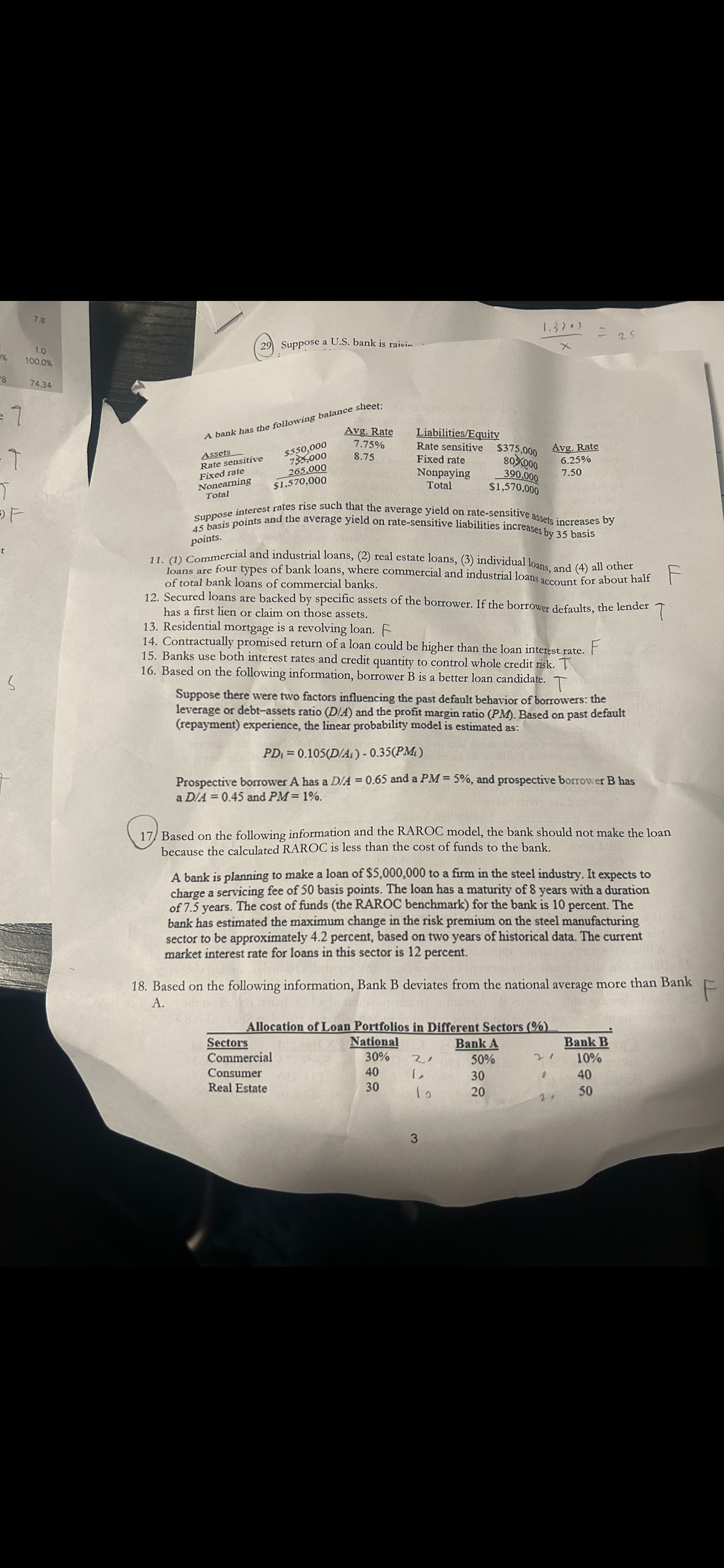 Solved True Or False Answer For Each Of The Questions In