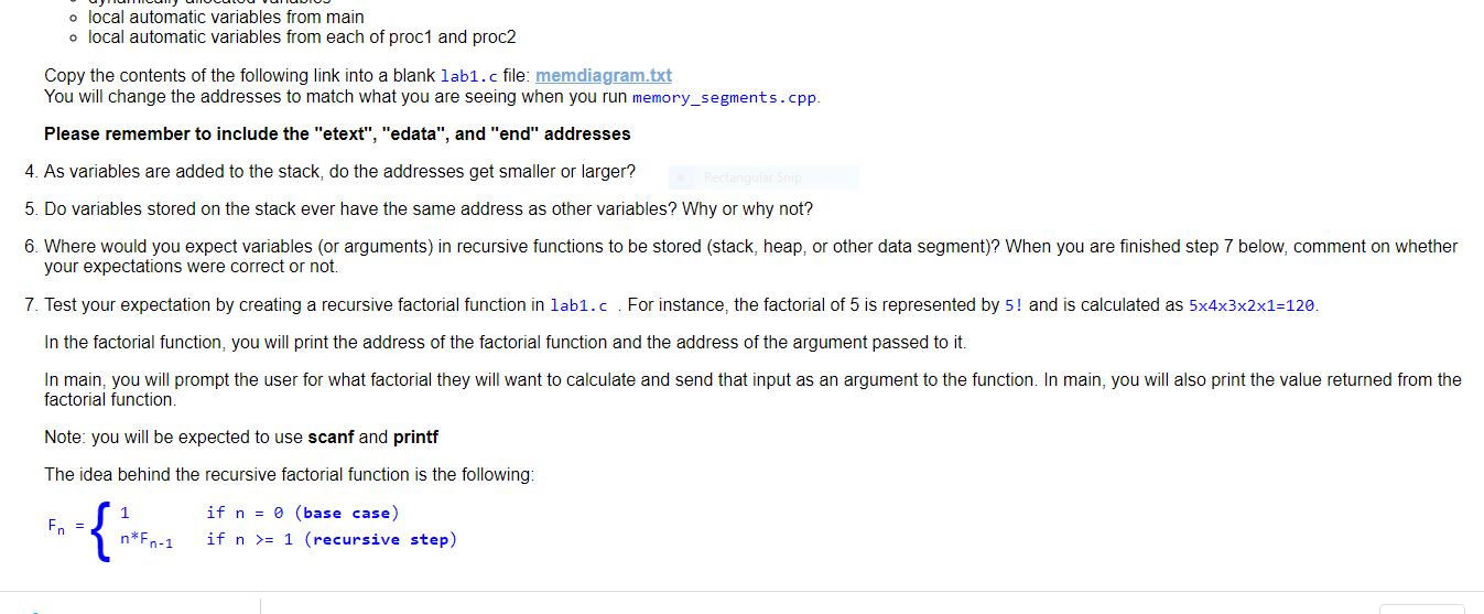 memory_segments.cpp. #include #include | Chegg.com