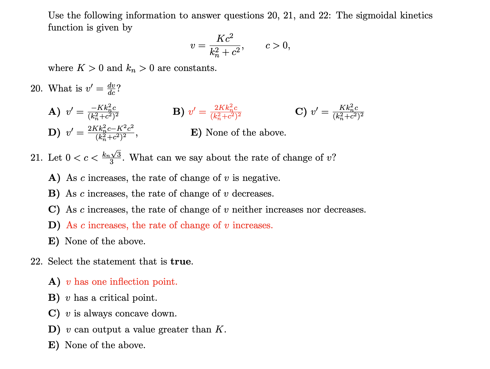 Solved Use the following information to answer questions | Chegg.com