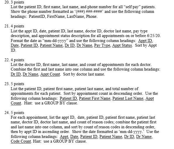 Solved Using the tables you created in Project 2, create a | Chegg.com
