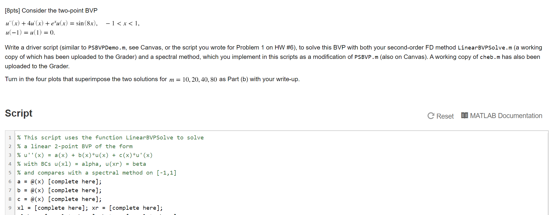 5. Consider the two-point BVP -1