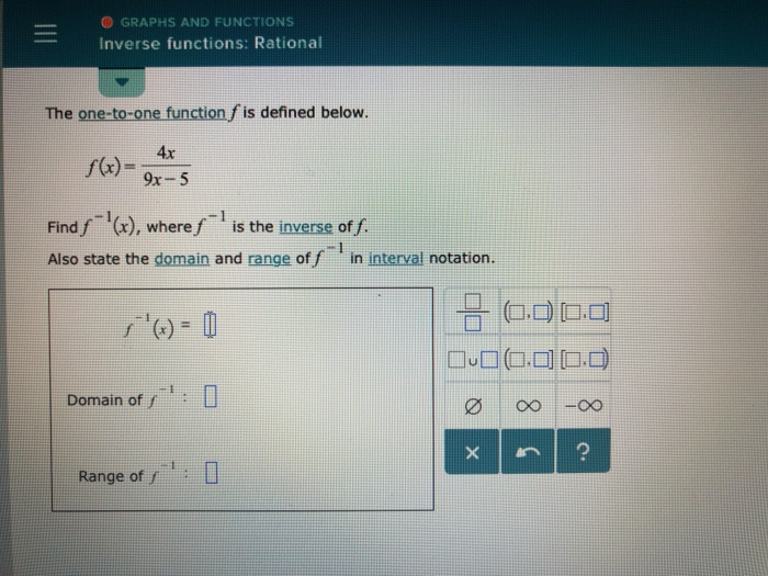 Solved GRAPHS AND FUNCTIONS Inverse functions: Rational The | Chegg.com